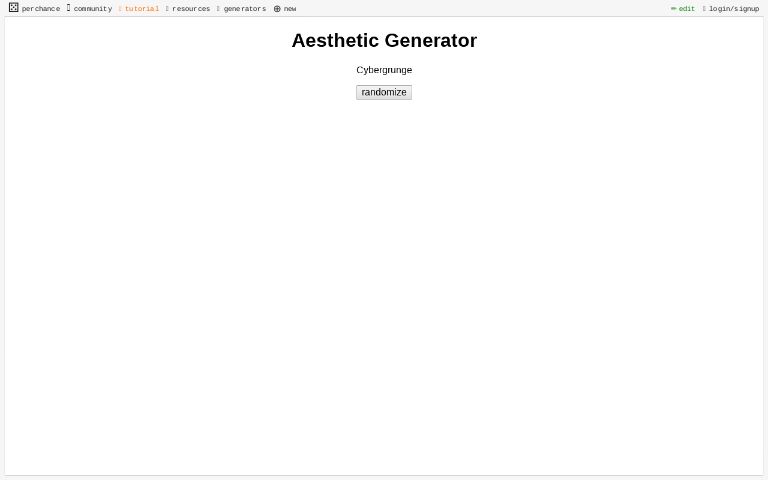Aesthetic Generator