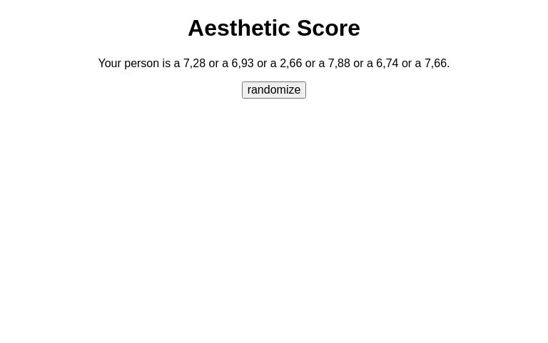 Aesthetic Score ― Perchance Generator