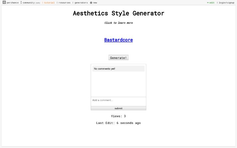 Aesthetics Style Generator