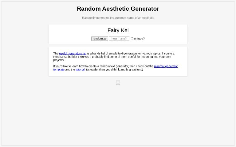 Random Aesthetic Generator