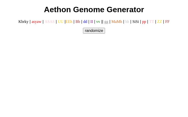 Aethon Genome Generator