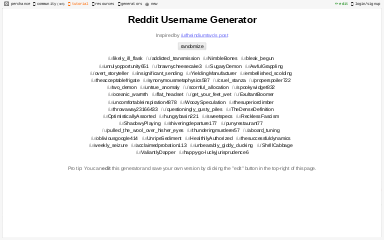 Reddit Username Generator