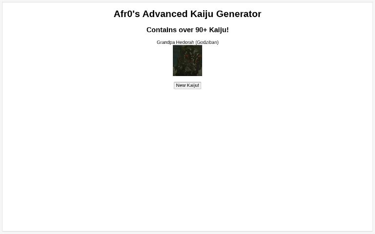 Afr0's Advanced Kaiju Generator