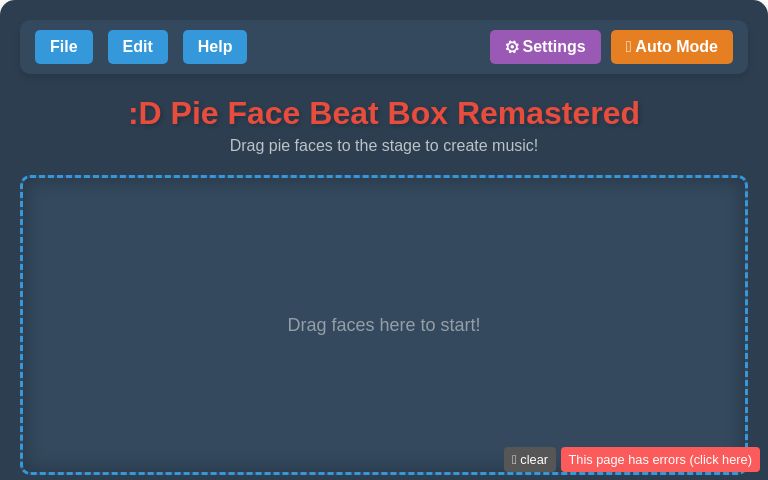 :D Pie Face Beat Box Remastered ― Perchance Generator