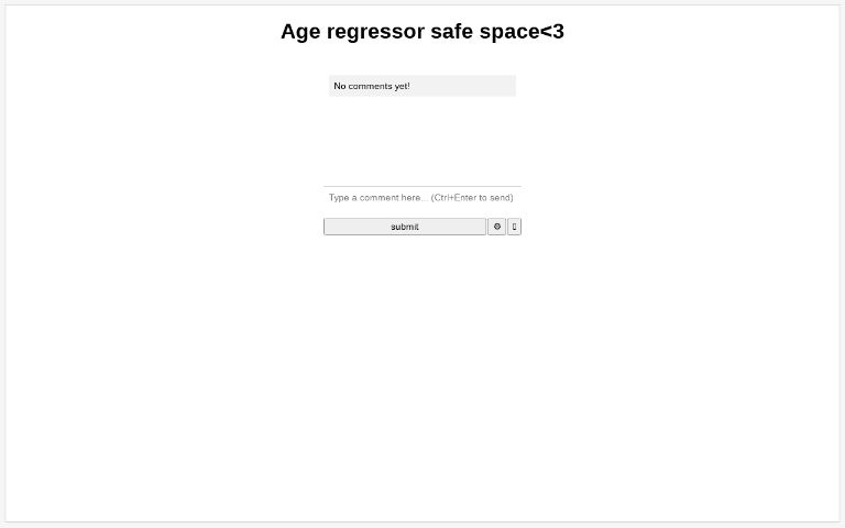 Age regressor safe space