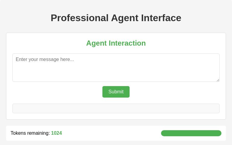 Professional Agent Interface ― Perchance Generator