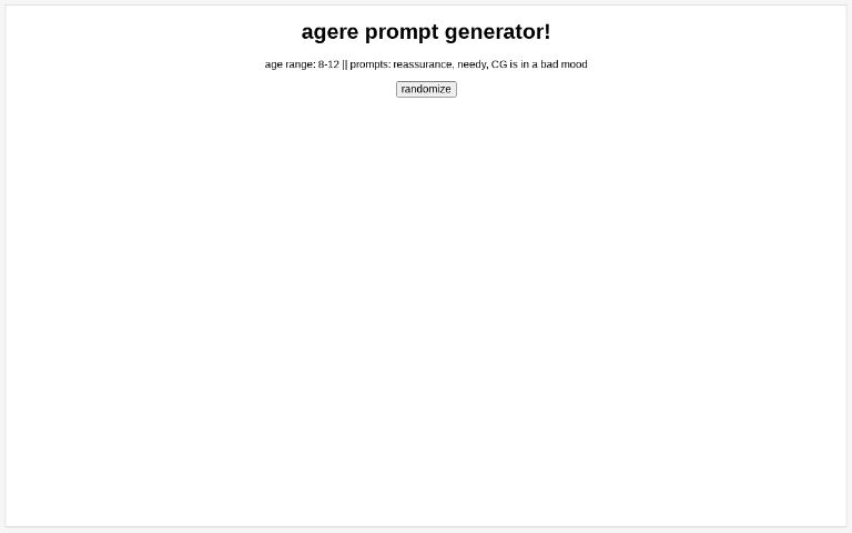 agere prompt generator!
