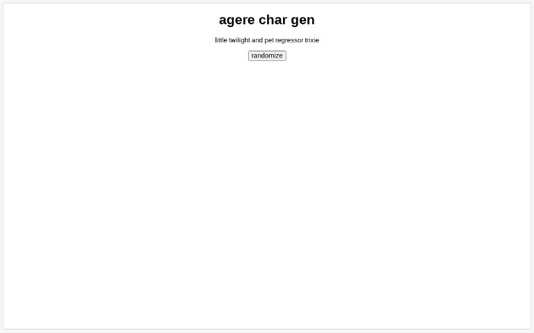 agere char gen