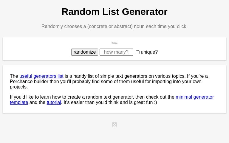 Random List Generator