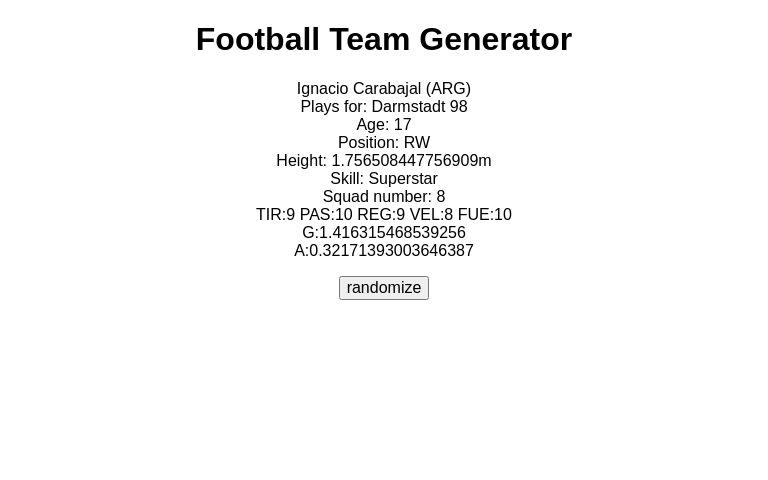 Football Team Generator