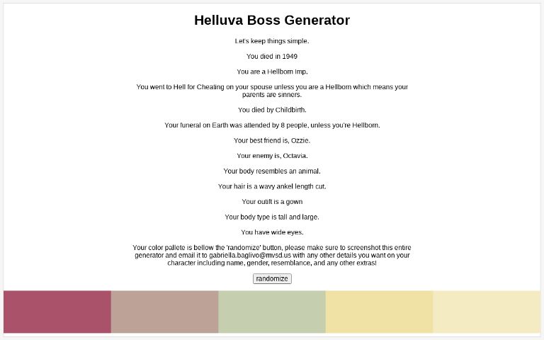 Helluva Boss Generator
