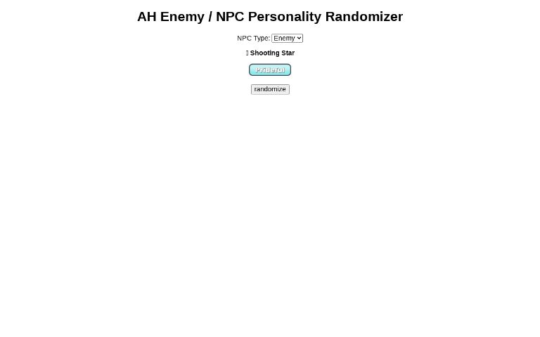 AH Enemy / NPC Personality Randomizer ― Perchance Generator