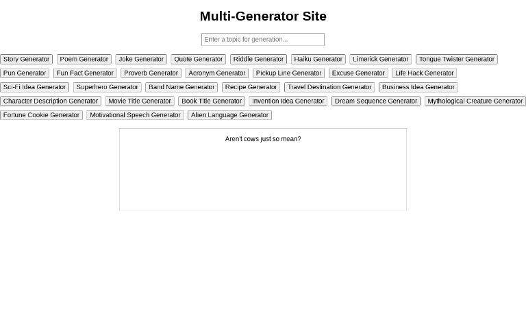 Multi-Generator Site
