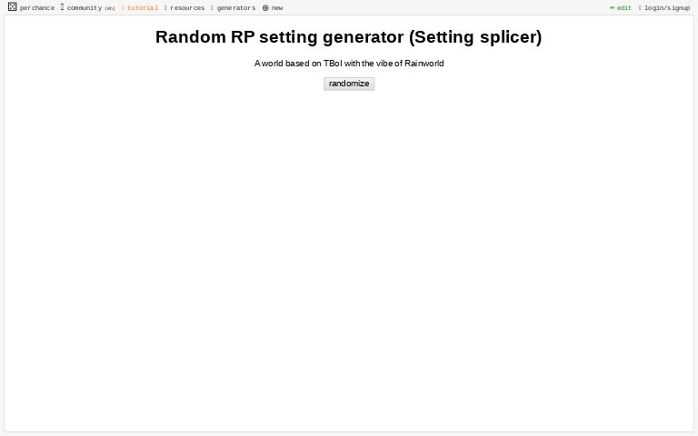 Random RP setting generator (Setting splicer)