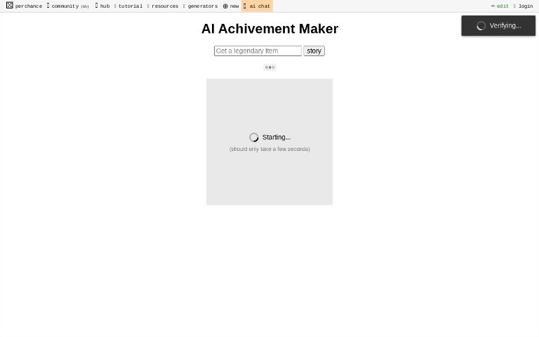 AI Achivement Maker ― Perchance Generator