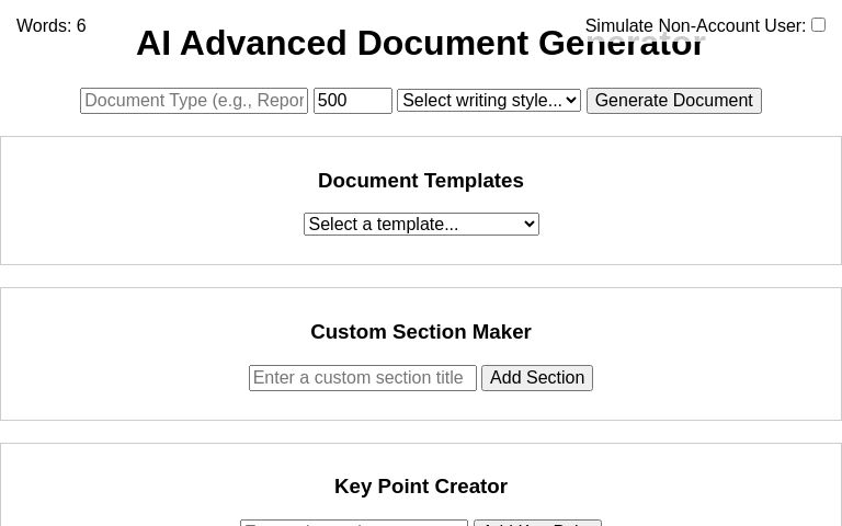 AI Advanced Document Generator