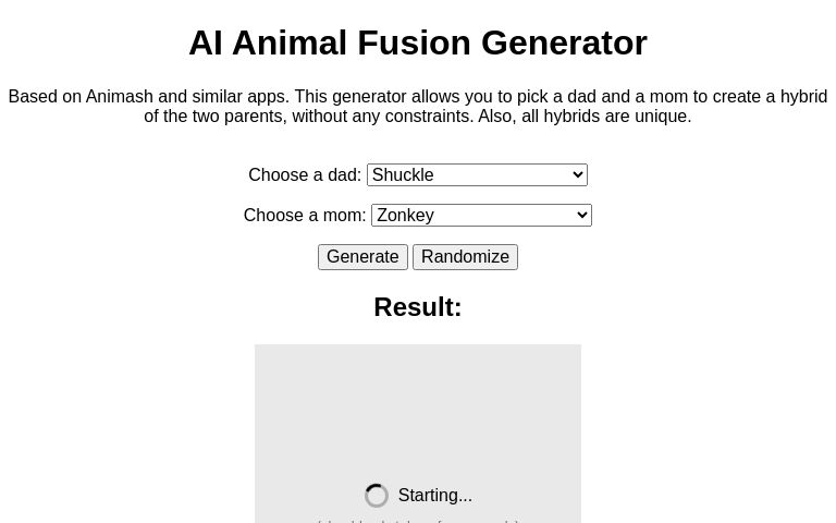AI Animal Fusion Generator
