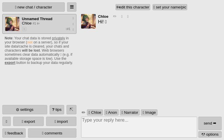 AI Anime Chat (online, free, no sign-up, unlimited)