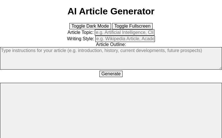 AI Article Generator