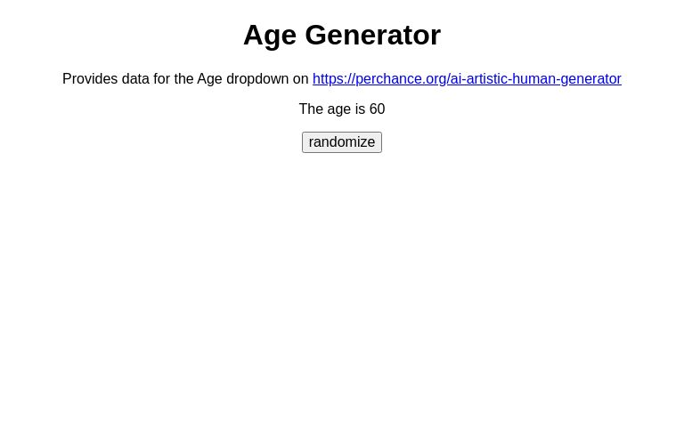 Age Generator