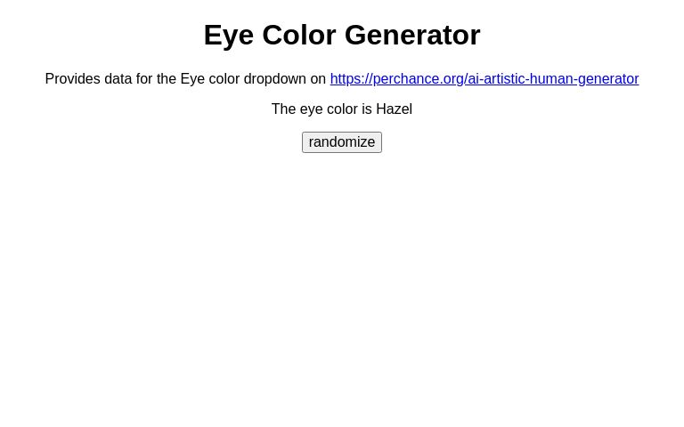 Eye Color Generator