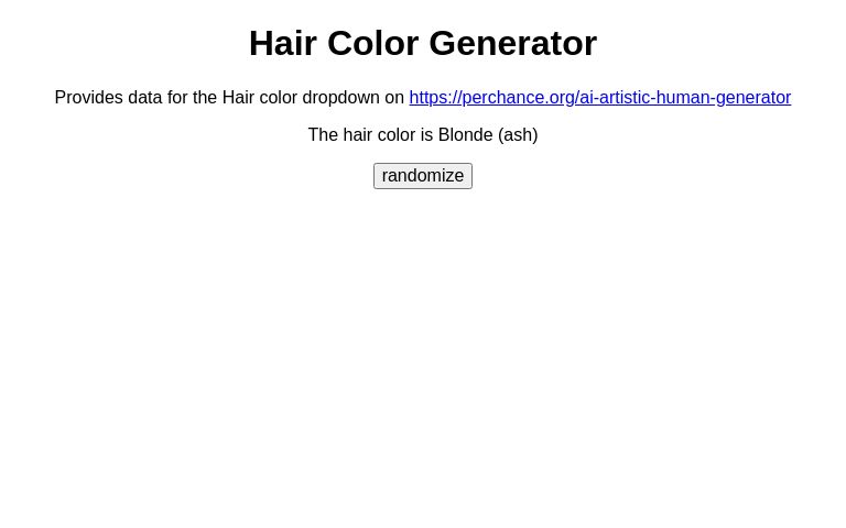 Hair Color Generator