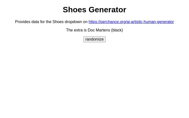 Shoes Generator