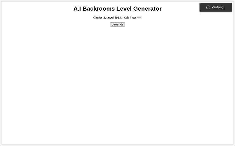 A.I Backrooms Level Generator