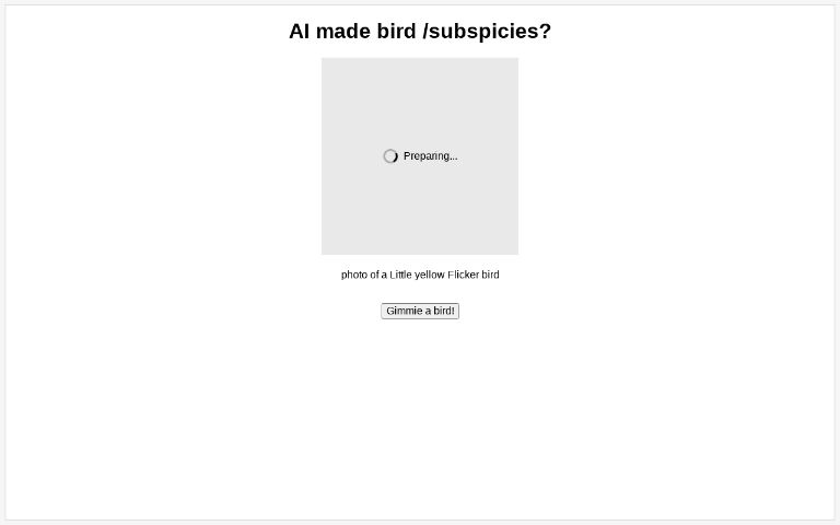 AI made bird /subspicies? ― Perchance Generator