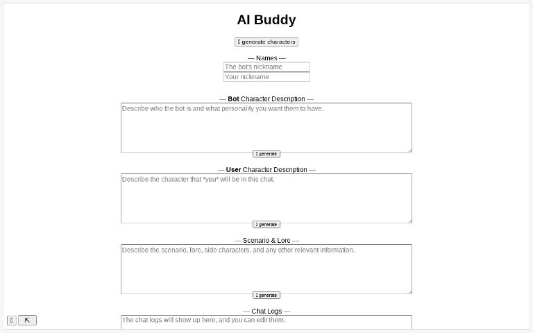 ai-buddy ― Perchance Generator