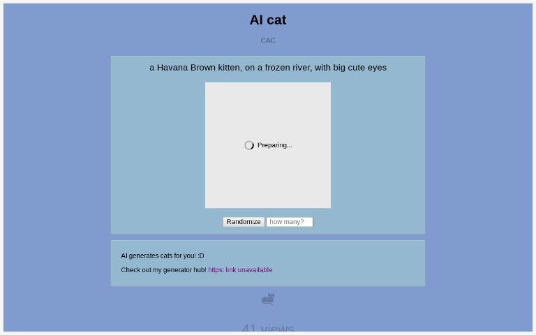 AI cat ― Perchance Generator
