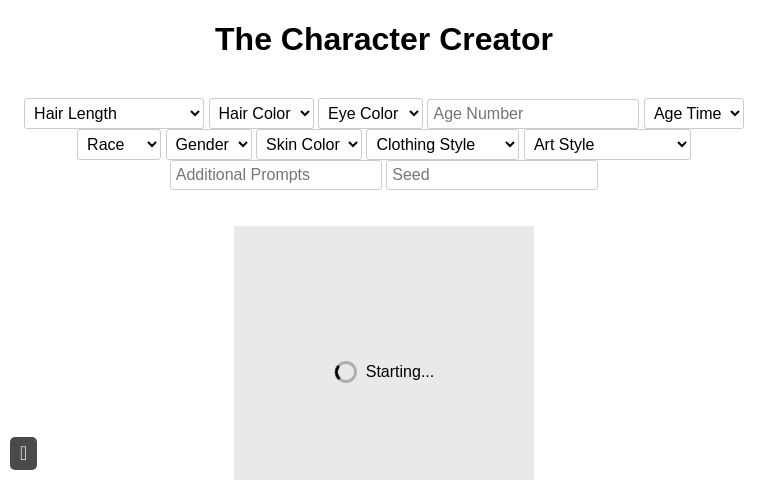 The Character Creator - Ultimate Character Creator ― Perchance Generator