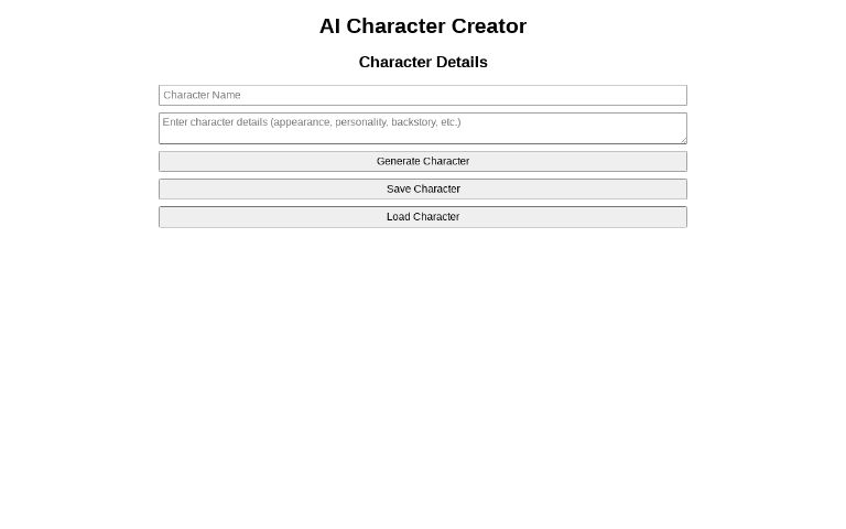 AI Character Creator ― Perchance Generator