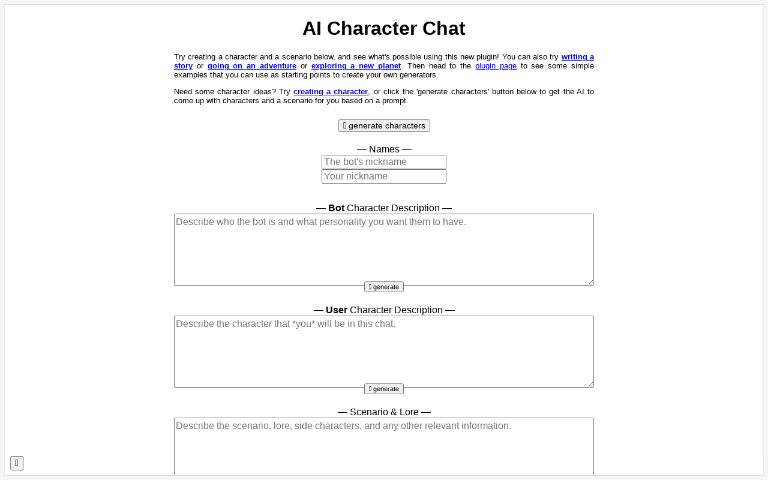 AI Sandbox for Education ― Perchance Generator