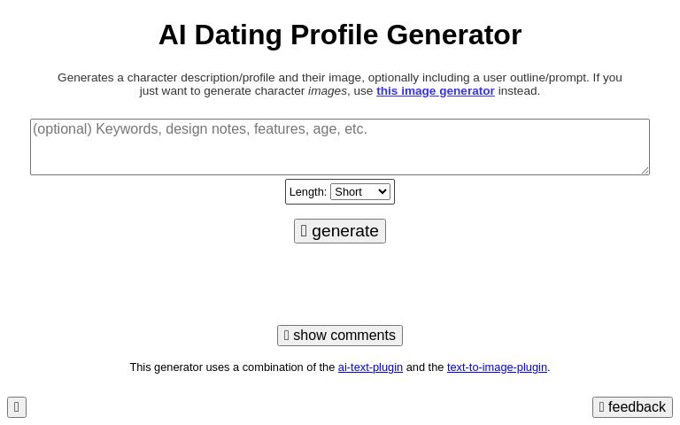 AI Dating Profile Generator (no sign-up, free)