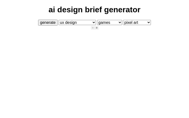 ai design brief generator
