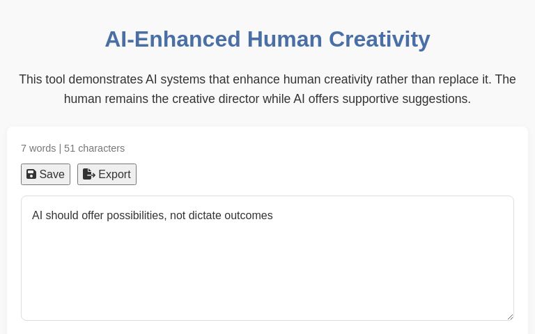 AI-Enhanced Human Creativity ― Perchance Generator