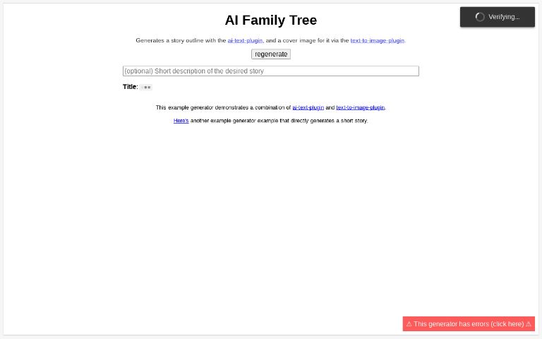 AI Family Tree ― Perchance Generator