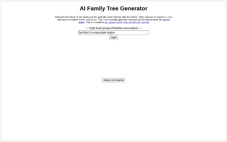 AI Family Tree Generator
