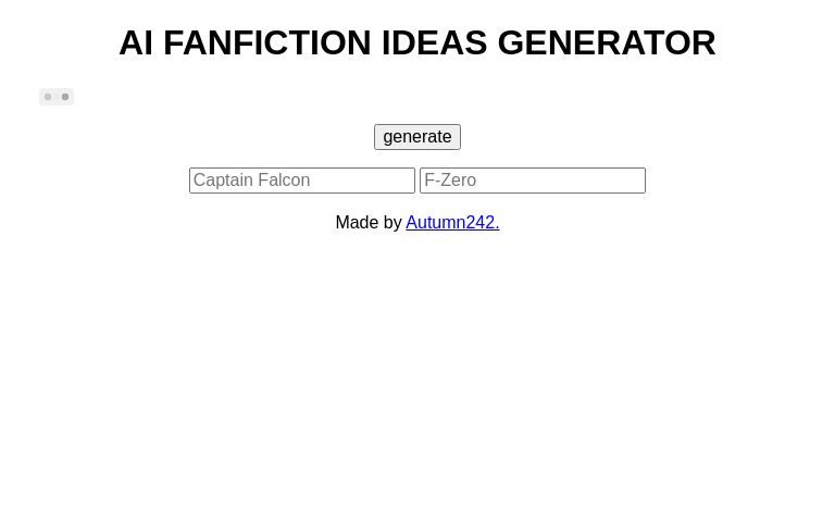 AI FANFICTION IDEAS GENERATOR