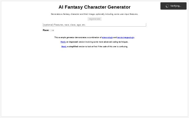 AI Fantasy Character Generator