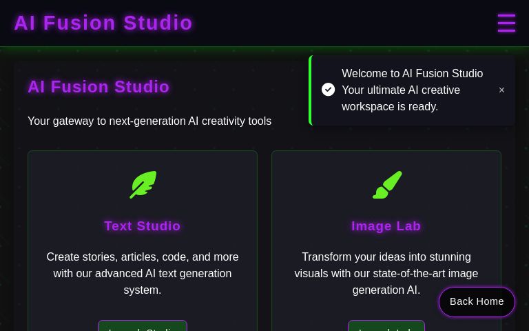 AI Fusion Studio ― Perchance Generator