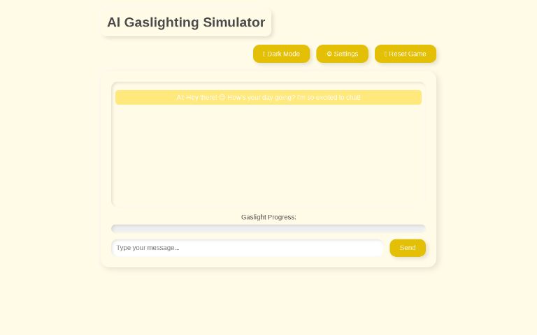 AI Gaslighting Simulator ― Perchance Generator