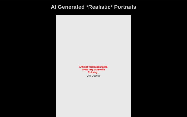 AI Generated *Realistic* Portraits