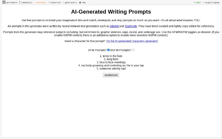 AI-Generated Writing Prompts