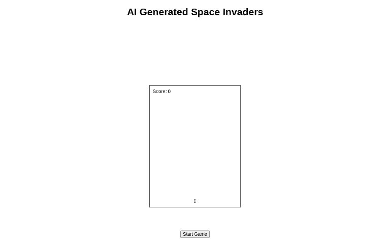 AI Generated Space Invaders