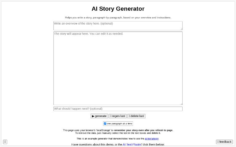 Ai Story Generator Free Unlimited No Sign Up