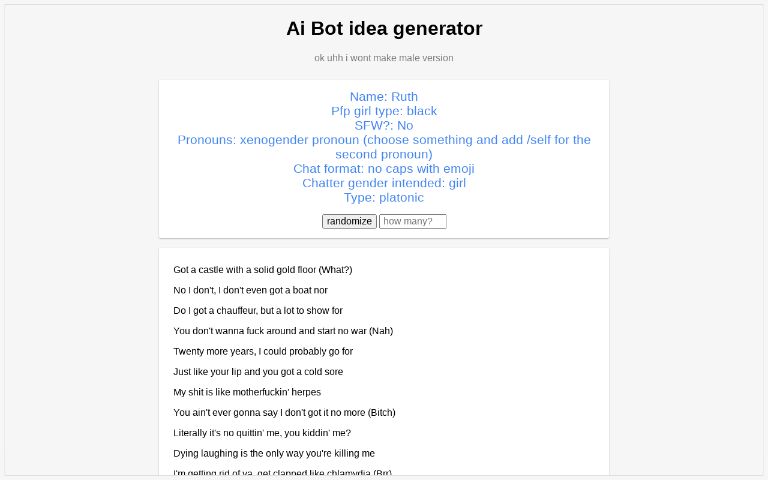 Ai Bot idea generator