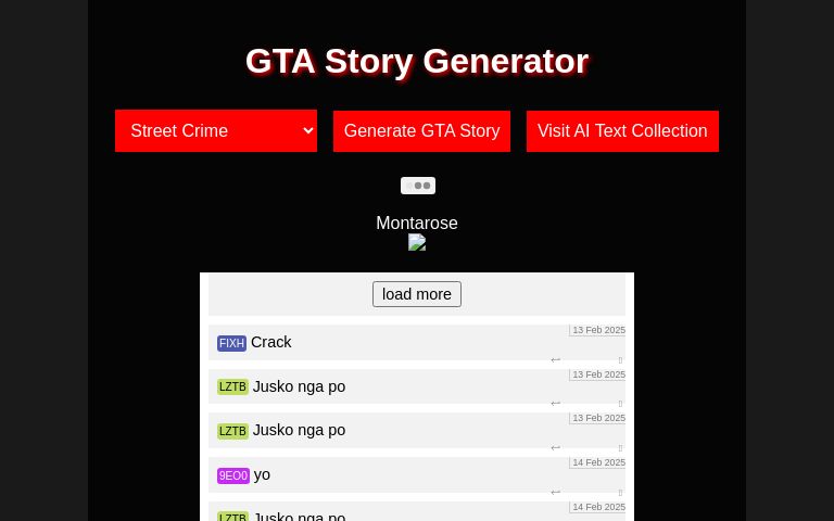 GTA Story Generator