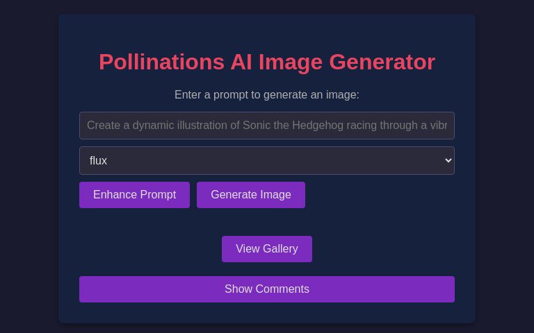 Pollinations AI Image Generator